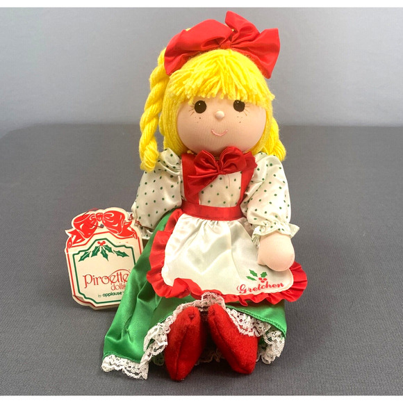 Vintage | Toys | Vtg Applause Christmas Gretchen Doll By Piroette Soft ...
